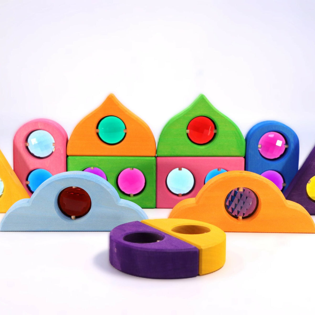 Bauspiel Fairy Tale Window Blocks Colour with Translucent Colour Pane ...