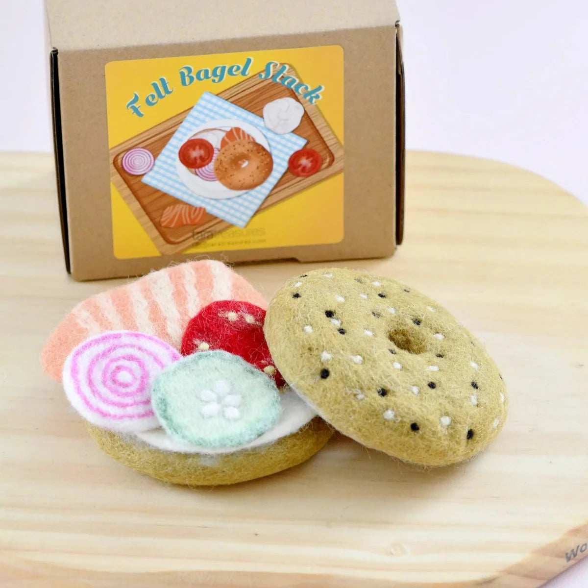 Felt Bagel Food Set – Play to Learn