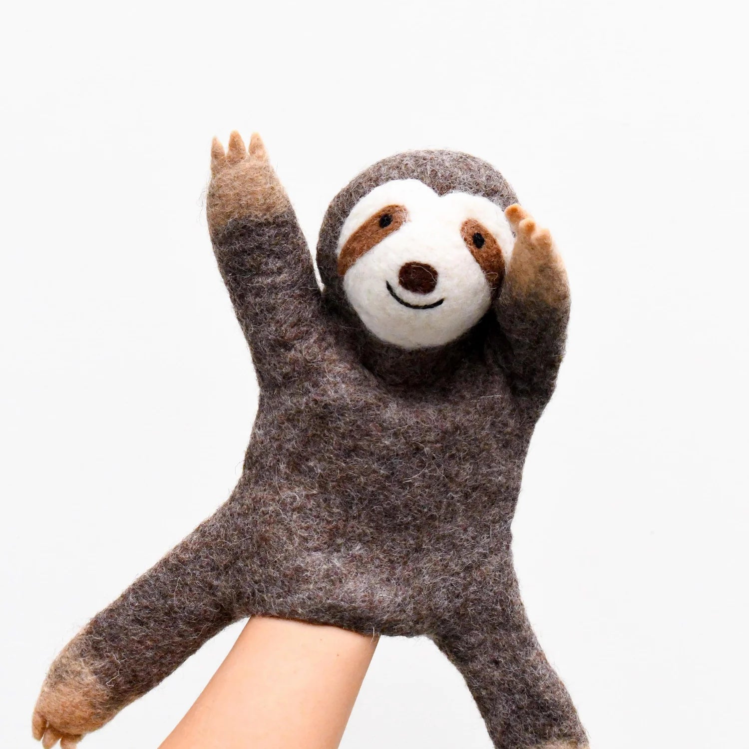 Felt Sloth Hand Puppet – Play to Learn