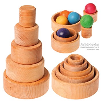 Grimm's Natural Stacking Bowls – Play to Learn