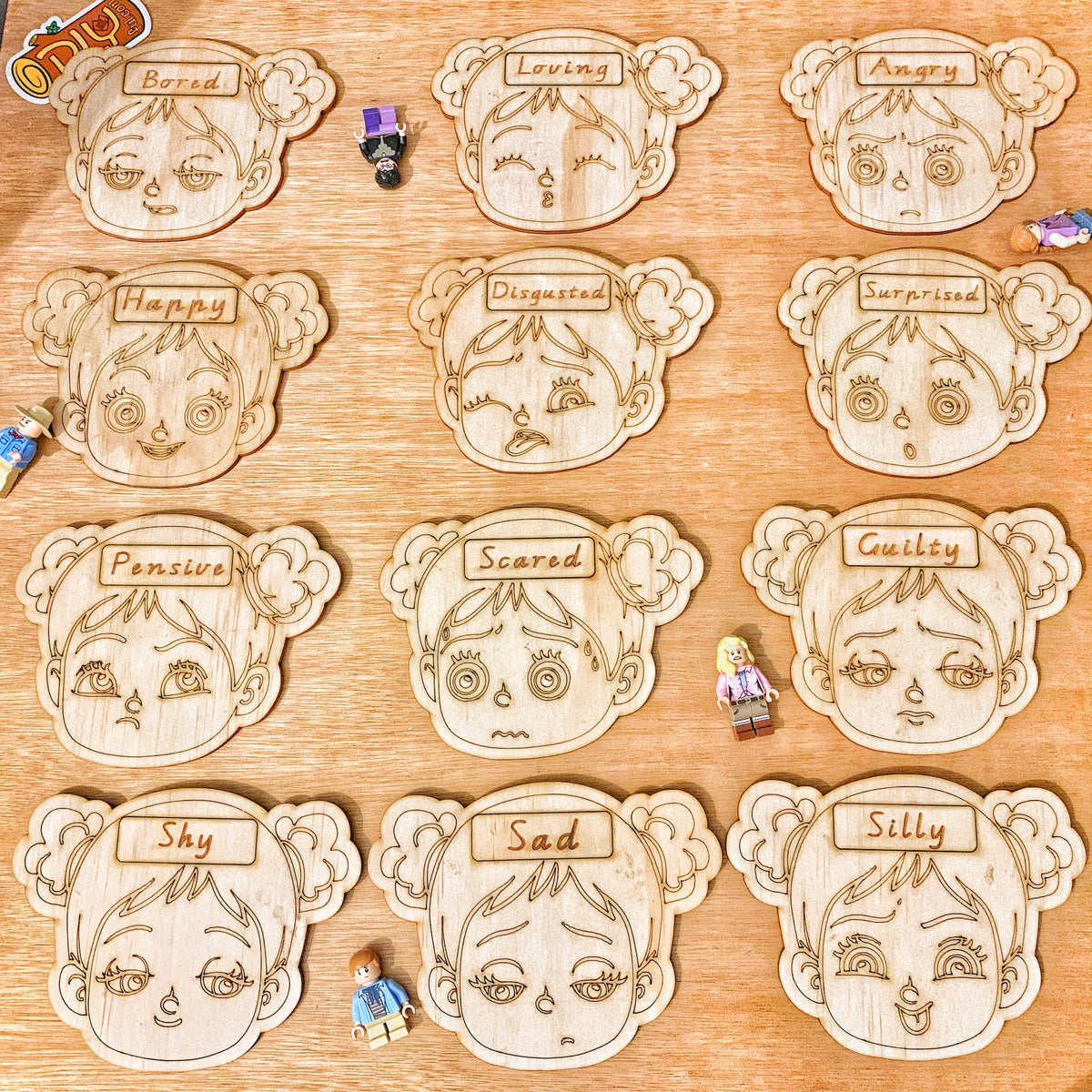 Plywood Emotion Faces – Play to Learn